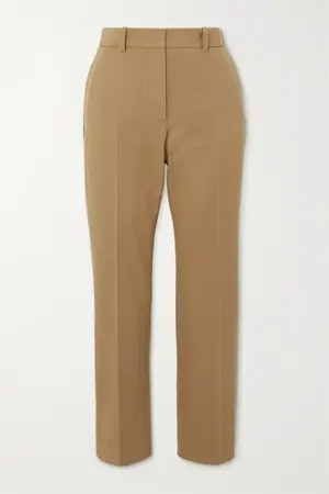 JOSEPH Coleman Gabardine Slim-leg Trousers - Brown