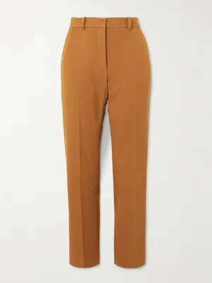 JOSEPH Coleman Gabardine Slim-leg Trousers - Orange