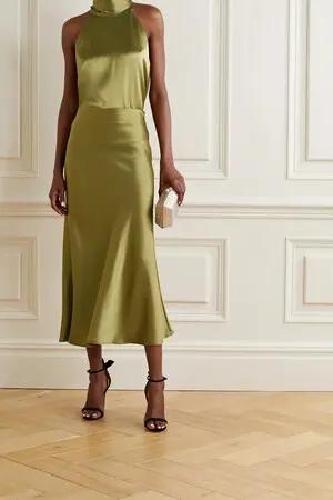 Galvan Satin Halterneck Top