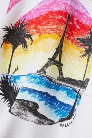 Balenciaga Oversized Printed Cotton-jersey Hoodie