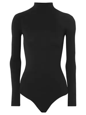 Commando Ballet Stretch-jersey Turtleneck Thong Bodysuit - Black