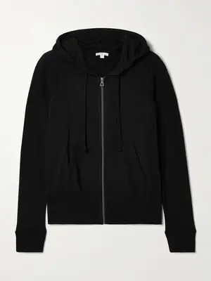JAMES PERSE Vintage French Cotton-terry Hoodie - Black