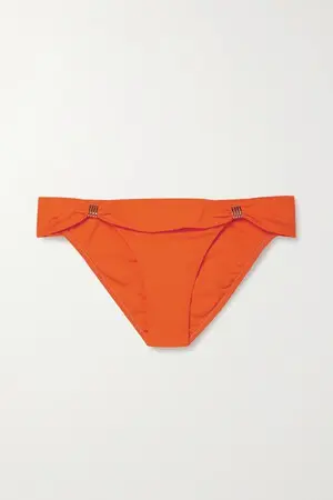 Melissa Odabash Grenada Embellished Bikini Bottom Orange