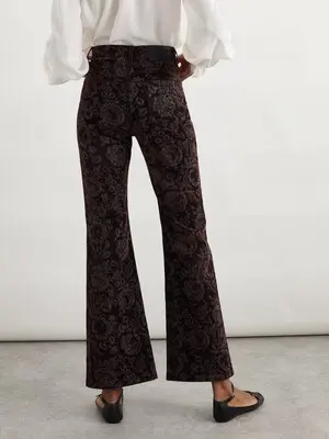 Chloé Printed High-rise Flared Jeans - Brown