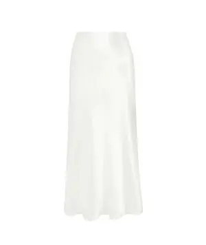 Galvan Valletta Satin Midi Skirt - White