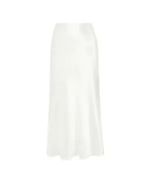 Galvan Valletta Satin Midi Skirt - White