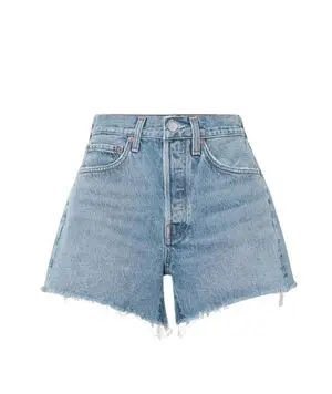 AGOLDE Parker Long Denim Shorts - Blue