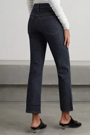 Khaite Vivian Cropped High-rise Bootcut Jeans
