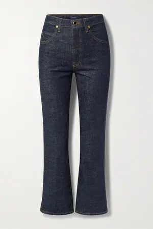 Khaite Vivian Cropped High-rise Bootcut Jeans