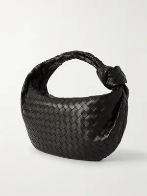 Bottega Veneta Jodie Small Knotted Intrecciato Leather Shoulder Bag - Brown