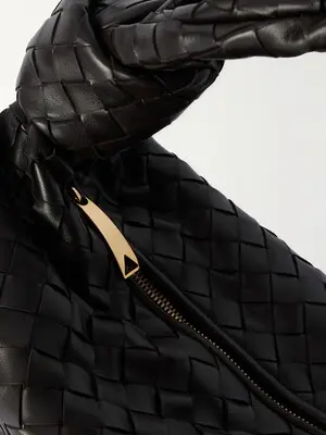 Bottega Veneta Jodie Small Knotted Intrecciato Leather Shoulder Bag - Brown