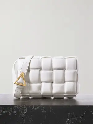 Bottega Veneta Cassette Medium Crossbody Bag - White