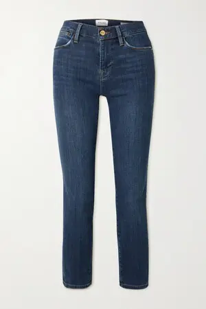 FRAME Le High Cropped Straight-leg Jeans