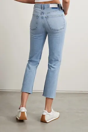 RE/DONE 70s High-rise Stove Pipe Straight-leg Jeans - Blue