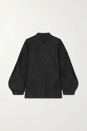 JIL SANDER Cotton-Poplin Shirt Black