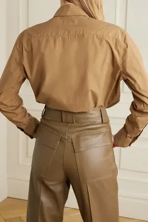 NILI LOTAN Kristen Cotton-poplin Shirt