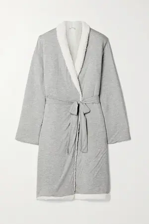 Eberjey Alpine Chic Reversible Modal-jersey And Fleece Robe
