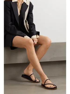 EMME PARSONS Bari Leather Sandals - Black