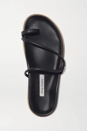 EMME PARSONS Bari Pool Leather Sandals - Black