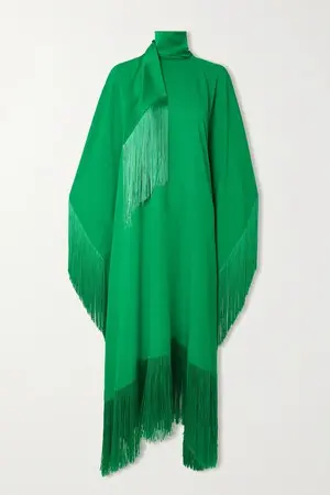 TALLER MARMO Mrs Ross Fringed Crepe Kaftan