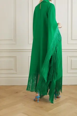 TALLER MARMO Mrs Ross Fringed Crepe Kaftan
