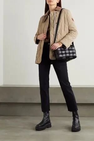 Burberry Corduroy And Leather-trimmed Quilted Shell Jacket - Neutrals