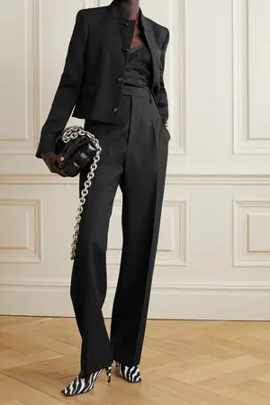 Bottega Veneta Cropped Wool-blend Twill Jacket