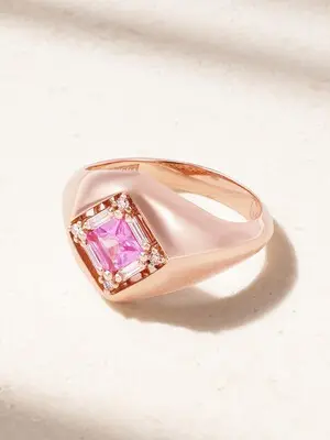 SUZANNE KALAN 18-karat Sapphire And Diamond Ring - Gold