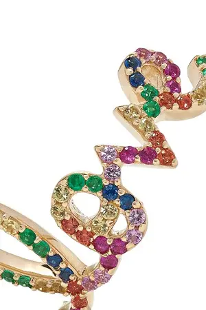 SYDNEY EVAN Large Love 14-karat Multi-stone Ring - Gold