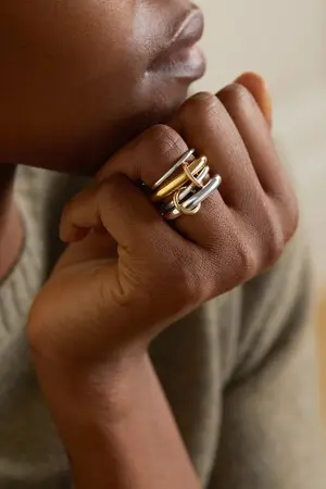 SPINELLI KILCOLLIN - Spinelli Kilcollin Cici 18k Yellow And Pink Gold And Sterling Silver Rings