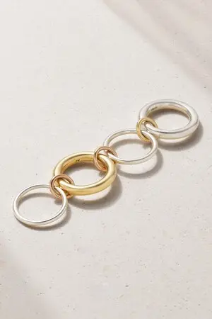SPINELLI KILCOLLIN - Spinelli Kilcollin Cici 18k Yellow And Pink Gold And Sterling Silver Rings