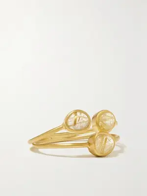 PIPPA SMALL 18-karat Rutilated Quartz Ring