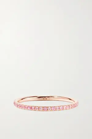 Ileana Makri Ileana Makri Thread 18-karat Gold Tsavorite Ring Rose Gold