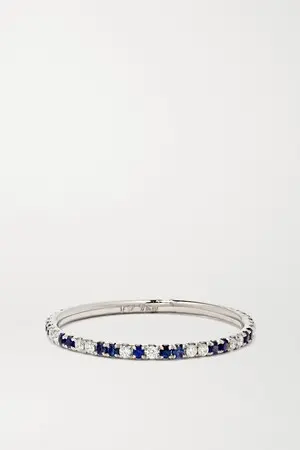 Ileana Makri Ileana Makri Thread 18-karat Gold Tsavorite Ring White Gold
