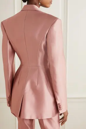 Alexander McQueen Duchesse Silk-satin Blazer