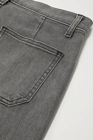 NILI LOTAN Florence Distressed High-rise Flared Jeans