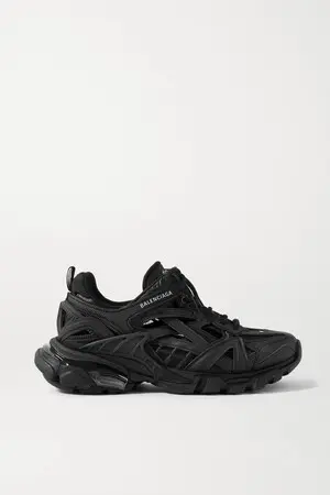 Balenciaga Track 2 Logo-detailed Metallic Mesh And Rubber Sneakers