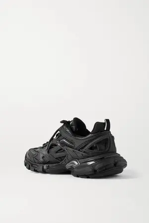 Balenciaga Track 2 Logo-detailed Metallic Mesh And Rubber Sneakers