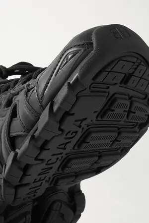 Balenciaga Track 2 Logo-detailed Metallic Mesh And Rubber Sneakers