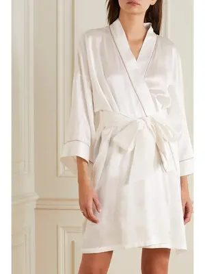 Olivia Von Halle Mimi Silk-satin Robe