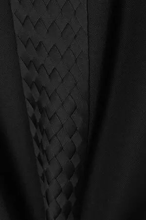 Bottega Veneta Intrecciato Grain De Poudre Wool Wide-leg Pants