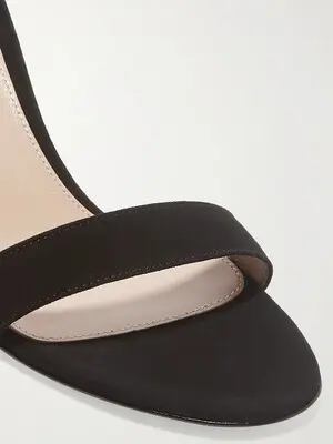 GIANVITO ROSSI Portofino 70 Suede Sandals - Black