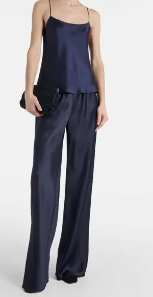 THE ROW Essentials Gala Crepe Wide-leg Pants - Blue
