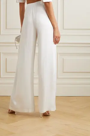 Vanessa Cocchiaro The Coco Satin Wide-leg Pants
