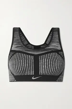 Nike Fe/nom Striped Flyknit Sports Bra