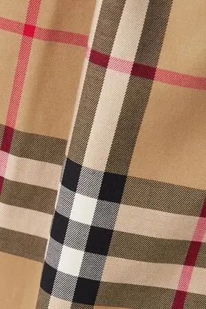 Burberry Striped Checked Cotton-blend Wide-leg Pants