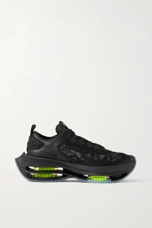 Nike Zoom Double Stack Nubuck-trimmed Mesh And Leather Sneakers