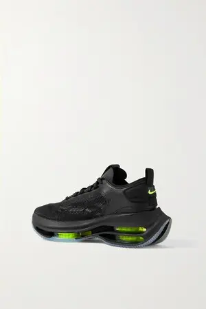 Nike Zoom Double Stack Nubuck-trimmed Mesh And Leather Sneakers