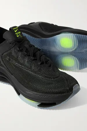 Nike Zoom Double Stack Nubuck-trimmed Mesh And Leather Sneakers