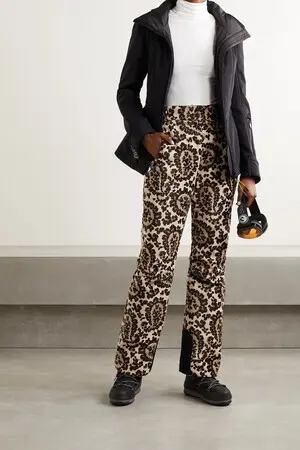 Fendi Printed Velvet Bootcut Ski Pants